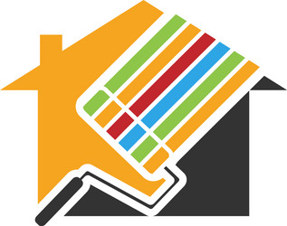Painting house icon design template Royalty Free Vector