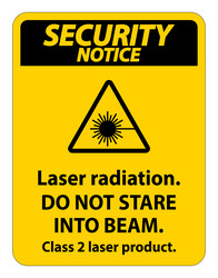 Caution laser radiationdo not stare Royalty Free Vector