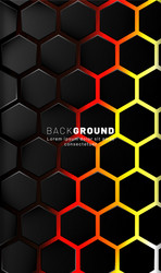 Vertical hexagon background gradient color light Vector Image