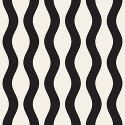 Wavy ripple lines seamless black and white Vector Image