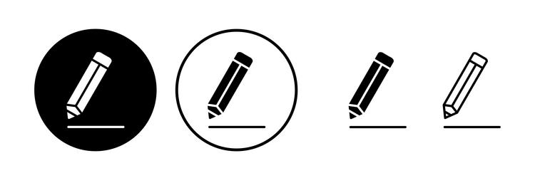 Edit icon edit document sign and symbol pencil Vector Image