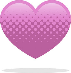 Full color heart love with points design Vector Image