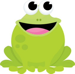 Cute cartoon friendly frog Royalty Free Vector Image