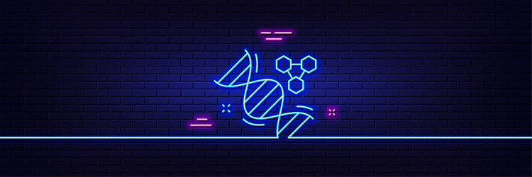 Chemistry dna line icon laboratory analysis sign Vector Image