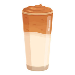 Cocoa drink icon cartoon dalgona Royalty Free Vector Image