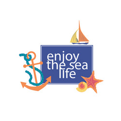 Enjoy sea life Royalty Free Vector Image - VectorStock