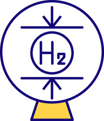 Hydrogen cistern color icon h2 storage tank Vector Image