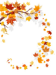 Swirl Fall Leaves Vector Images (over 2,300)