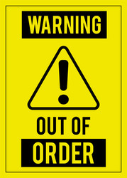A safety warning sign design template Royalty Free Vector
