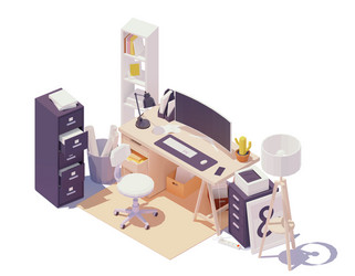 Workstation Isometric Vector Images (over 1,200)