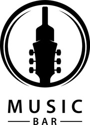 Music bar logo design icon Royalty Free Vector Image