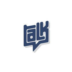 Talk lettering Royalty Free Vector Image - VectorStock