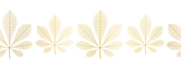 Autumn tree silhouette seamless border Royalty Free Vector