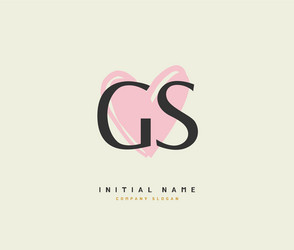 G s gs initial letter handwriting and signature Vector Image