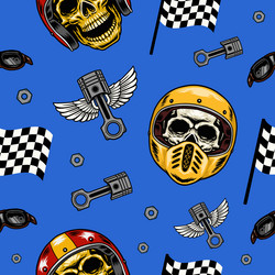 Retro custom racing pattern design Royalty Free Vector Image