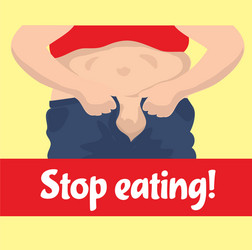 Stop eating fast food Royalty Free Vector Image