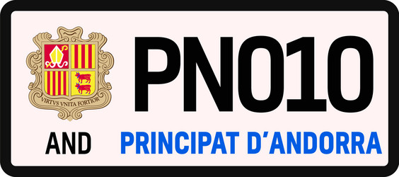 Senegal car plate design Royalty Free Vector Image