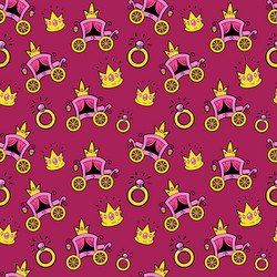 Princess seamless pattern Royalty Free Vector Image