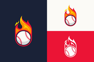 Sports logo fire basketball Royalty Free Vector Image