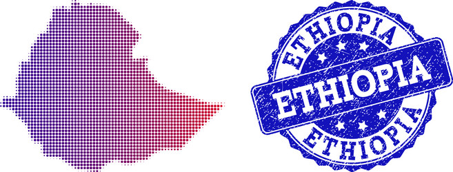 Halftone gradient map of thuringia state Vector Image