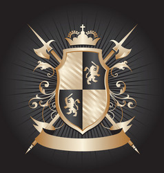 Heraldry musical shield Royalty Free Vector Image