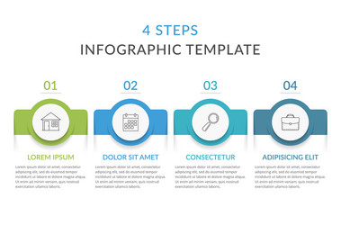 Infographic template staircase with 4 steps Vector Image