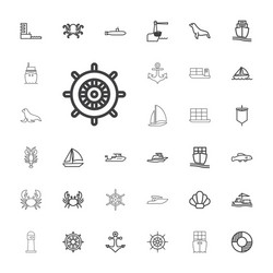 Marine icons Royalty Free Vector Image - VectorStock