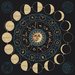 Vintage Moon Phases