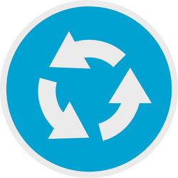 Circular motion icon flat style Royalty Free Vector Image