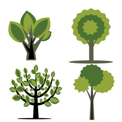 Trees set Royalty Free Vector Image - VectorStock