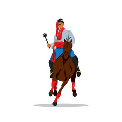 Ukrainian cossack cartoon Royalty Free Vector Image