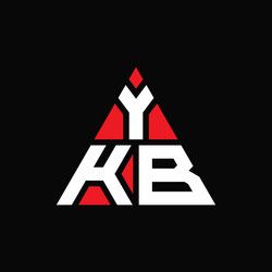 Ykb letter logo design with polygon shape Vector Image