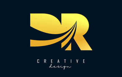 Creative white letters dr d r logo with leading Vector Image