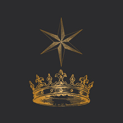 Esoteric and occult pentagram sacred star sign Vector Image