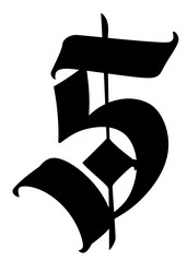 Gothic Numbers Numerals Vector Images (over 170)