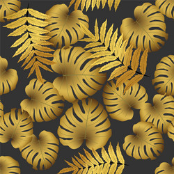 Fern leaves seamless pattern floral Royalty Free Vector