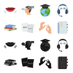 A pile of books in different languages sheets Vector Image