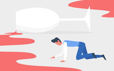 Set of drunk people Royalty Free Vector Image - VectorStock