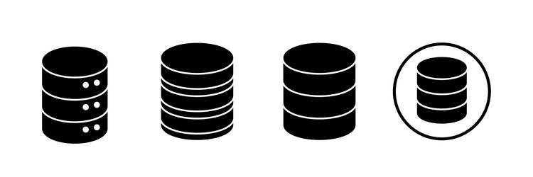 Database icon server storage Royalty Free Vector Image