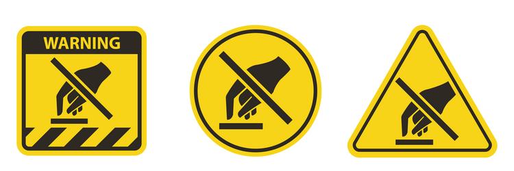 Do not touch symbol Royalty Free Vector Image - VectorStock