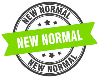 New normal stamp label on transparent Royalty Free Vector