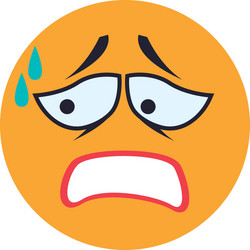 Sphere cartoon face expression icon Royalty Free Vector