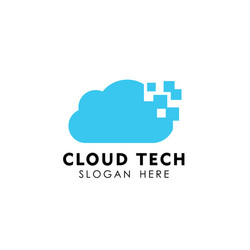 Cloud computing hosting icon logo design Vector Image