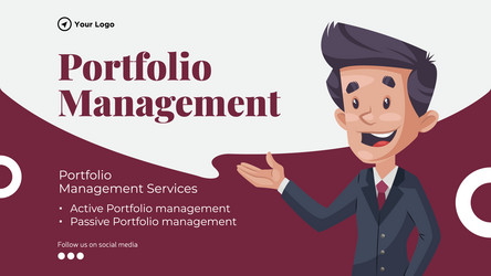 Portfolio management services banner design Vector Image