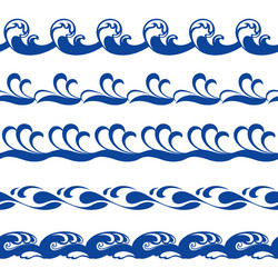 Wave borders Royalty Free Vector Image - VectorStock