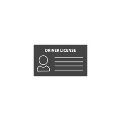 Car driver licenses icon on white isolated Vector Image