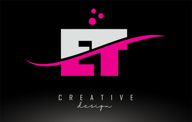 Et modern letter logo design with swoosh Vector Image