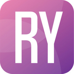 Ry letter logo design with simple style Royalty Free Vector