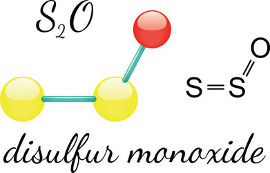 So sulfur monoxide molecule Royalty Free Vector Image