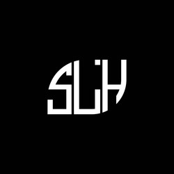 Slh letter logo design on black background Vector Image